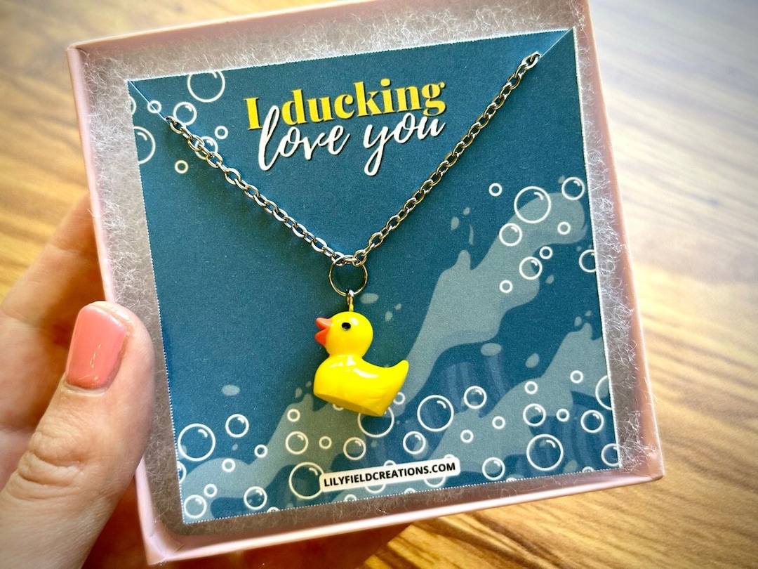 Rubber Ducky Necklace Rubber Duck Necklace in Gift Box | Gift for ...