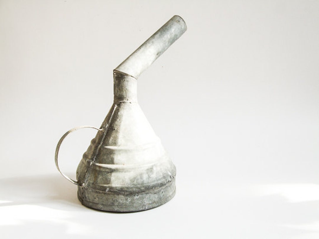 French Vintage Metal Funnel - Vintage Funnel, Funnel - Rusty Funnel ...