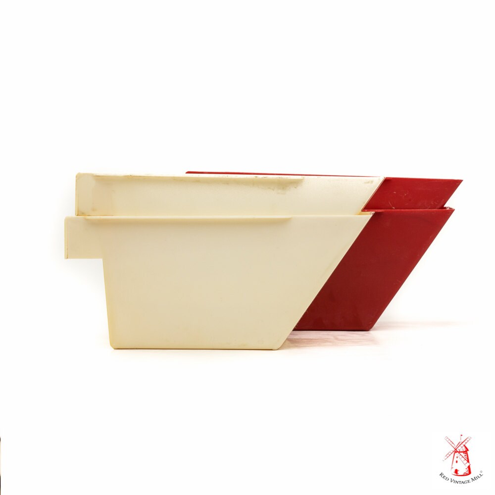 Retro Set of 4 Canisters Kitchen Organization and Storage Farmhouse ...