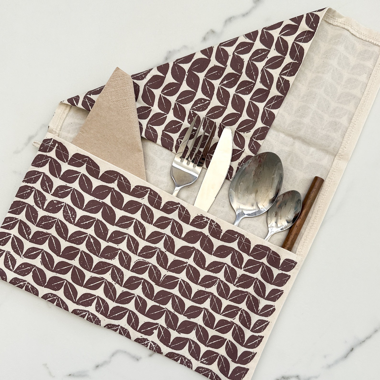 Cutlery Roll Carry Your Utensils for Lunch Box, Picnic, Road Trips and ...