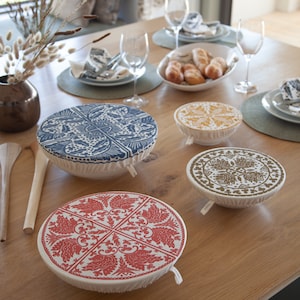 Bowl Dish Cover Set of 4 Reusable Washable, Breathable Food Cover, Food ...