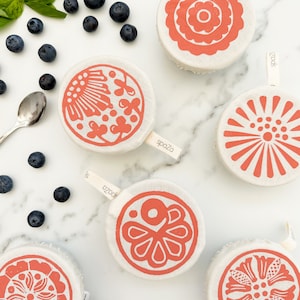 Tiny Top 3 Inch/8 Cm Cotton Cover 6 Pack for Jars, Carafes, Ramekins ...