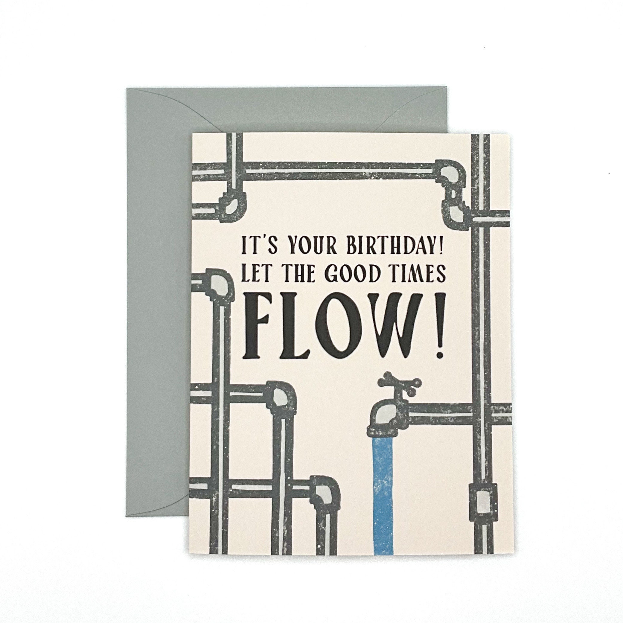 Plumber Birthday Card: Funny Hand Illustrated Pipefitter Greeting - Etsy