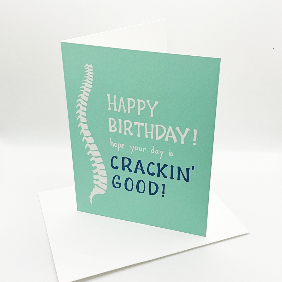 Chiropractor Birthday Card, “hope Your Day is Crackin’ Good!”, Perfect ...