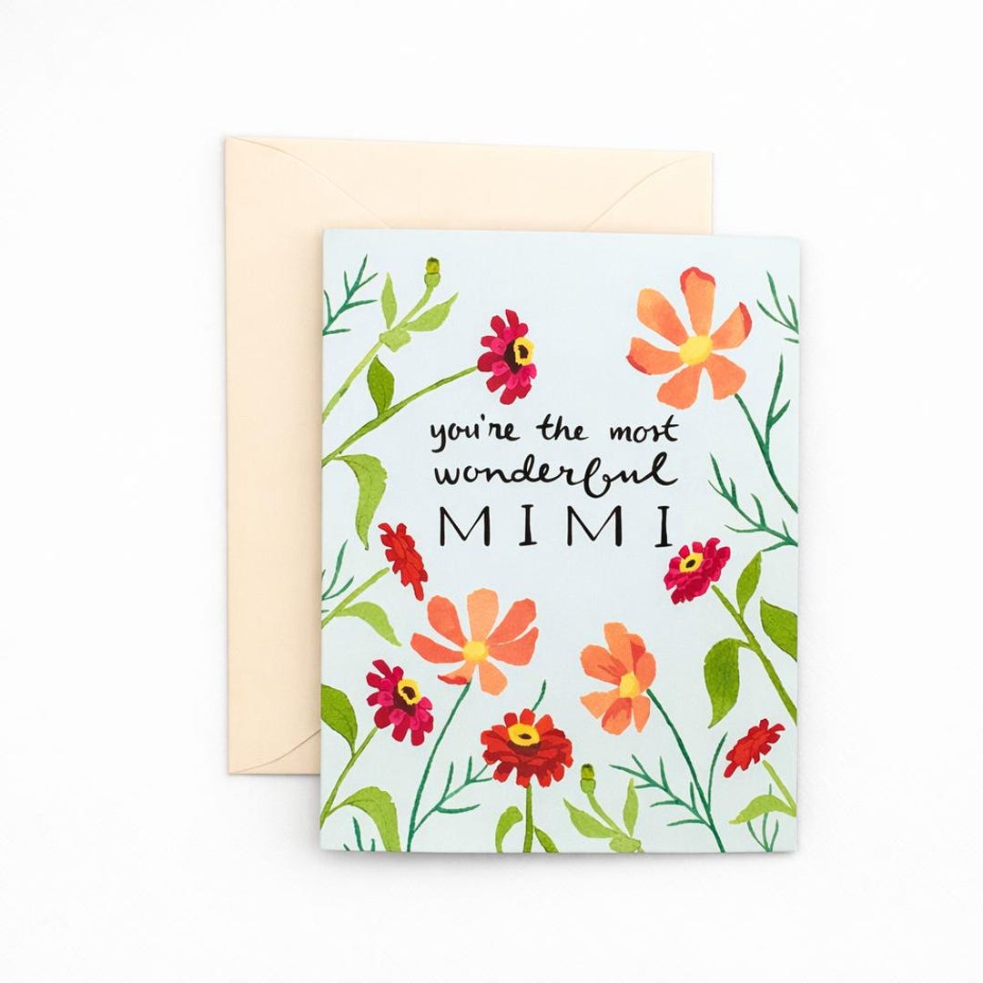 Heartfelt Mimi Card: Mother's Day, Birthday, Grandparent's Day - Etsy