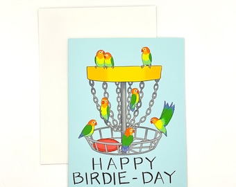 Disc Golf Birthday Card: Hand Illustrated Design - Etsy