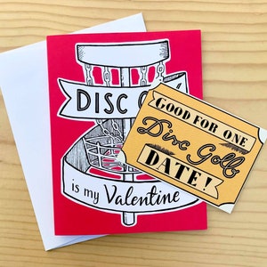 Disc Golf Valentine's Day Card With Coupon (blank Inside) | "disc Guy ...