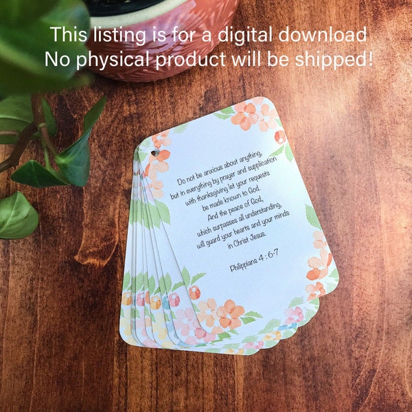 Christian Printable Affirmation Cards - Etsy