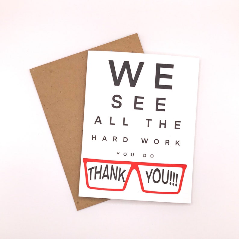 Eye Doctor Thank You Card: Optometrist Appreciation - Hand Illustrated ...