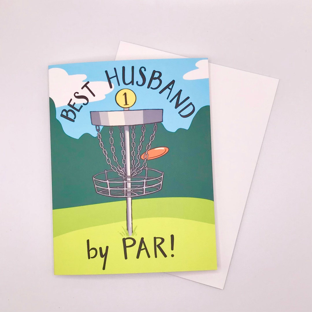 Best Husband by Par! | Disc Golf Card for Husband | Frisbee Golf | Card ...