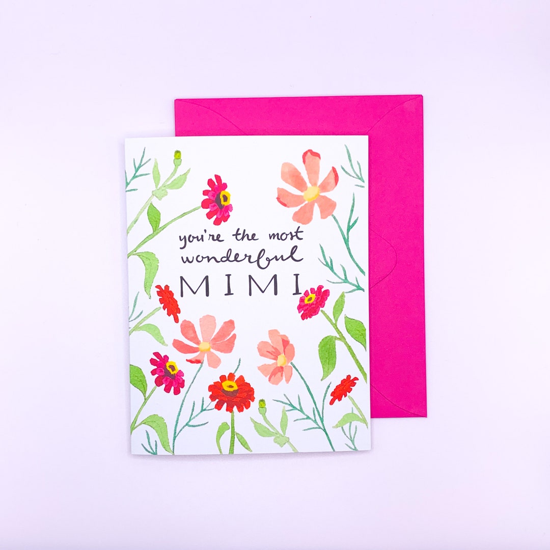 Heartfelt Mimi Card: Mother's Day, Birthday, Grandparent's Day - Etsy