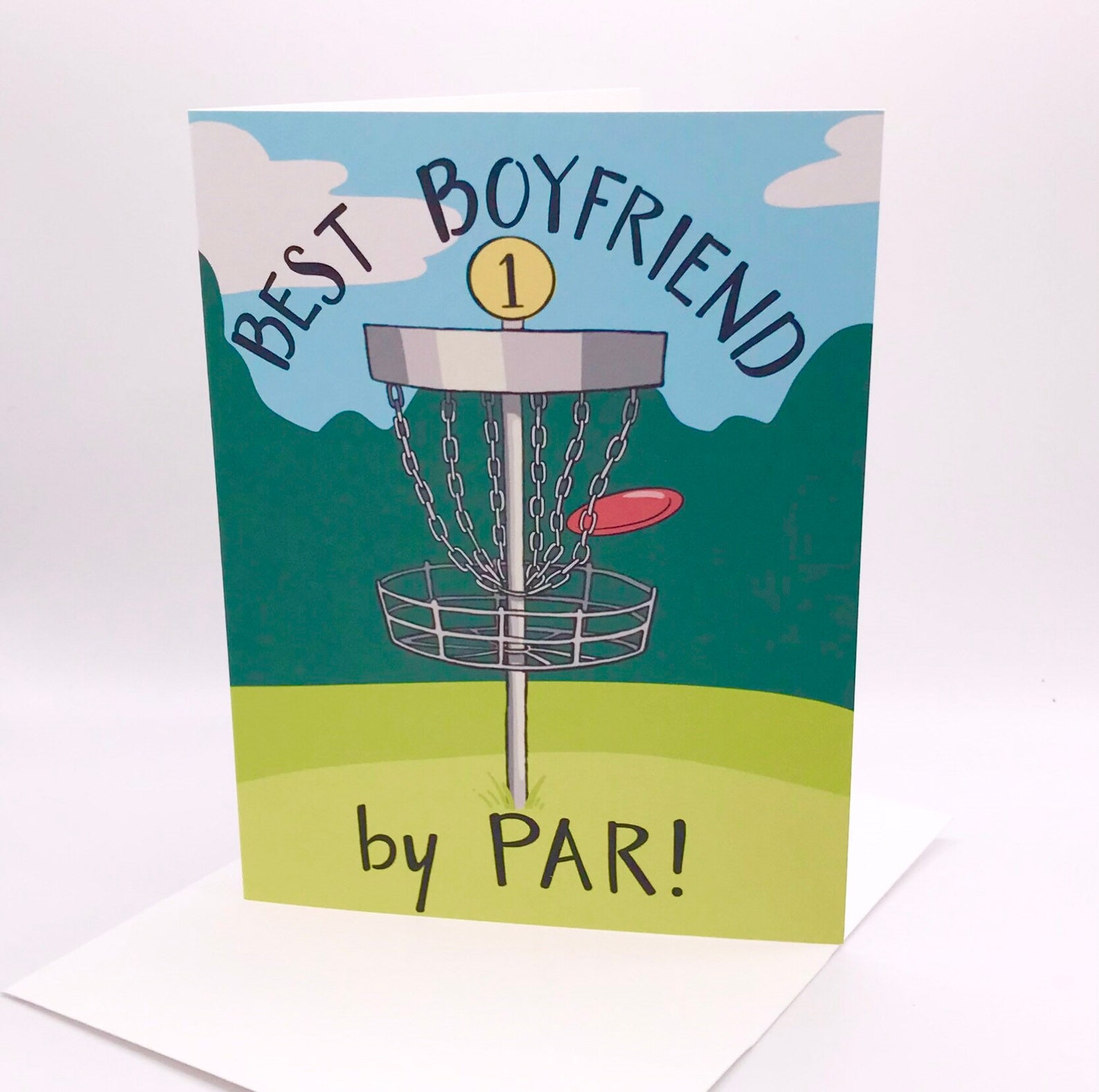 Best Boyfriend by Par! Disc Golf Card for Boyfriend, Frisbee Golf, Card ...