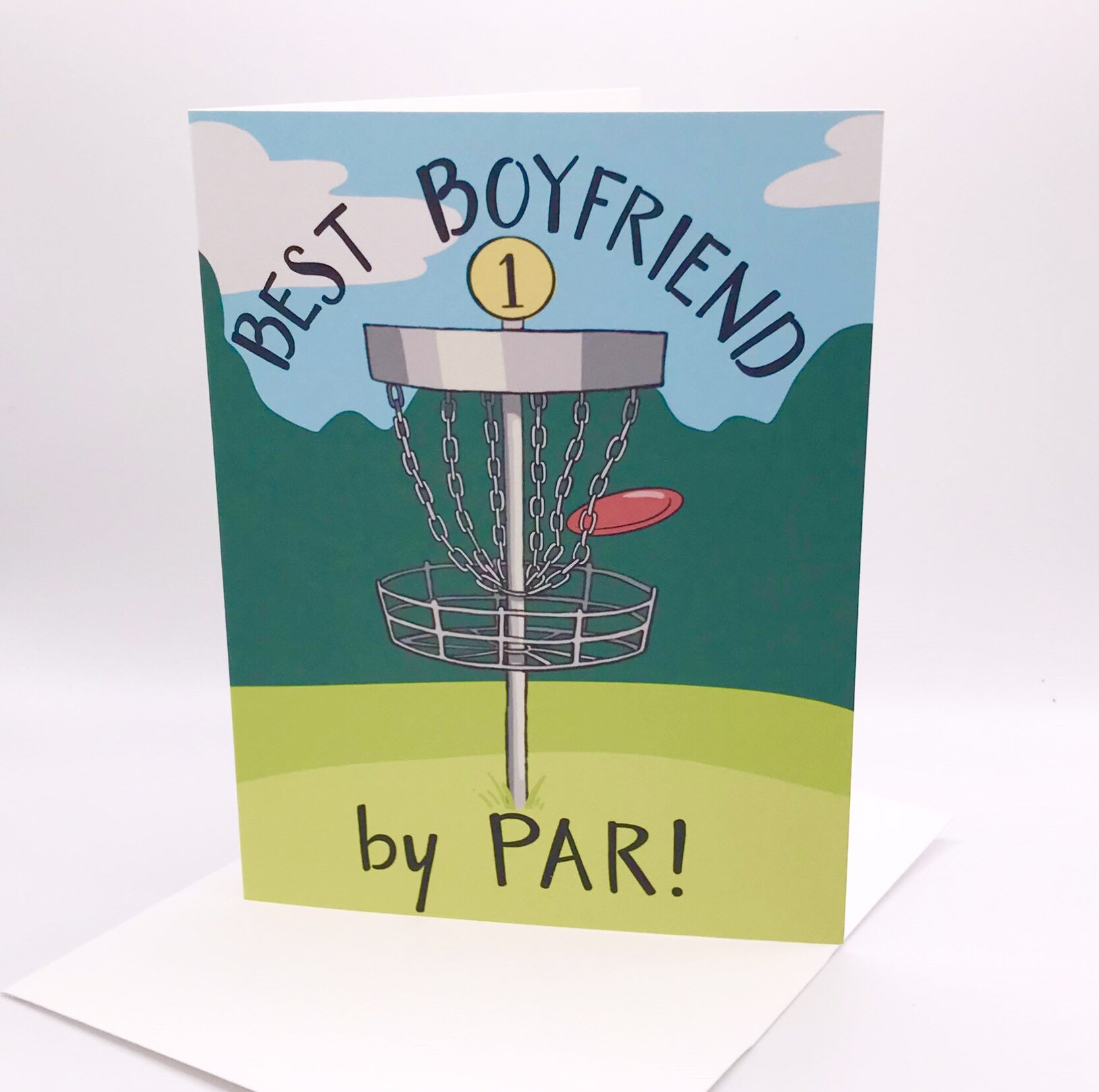 Best Boyfriend by Par! Disc Golf Card for Boyfriend, Frisbee Golf, Card ...