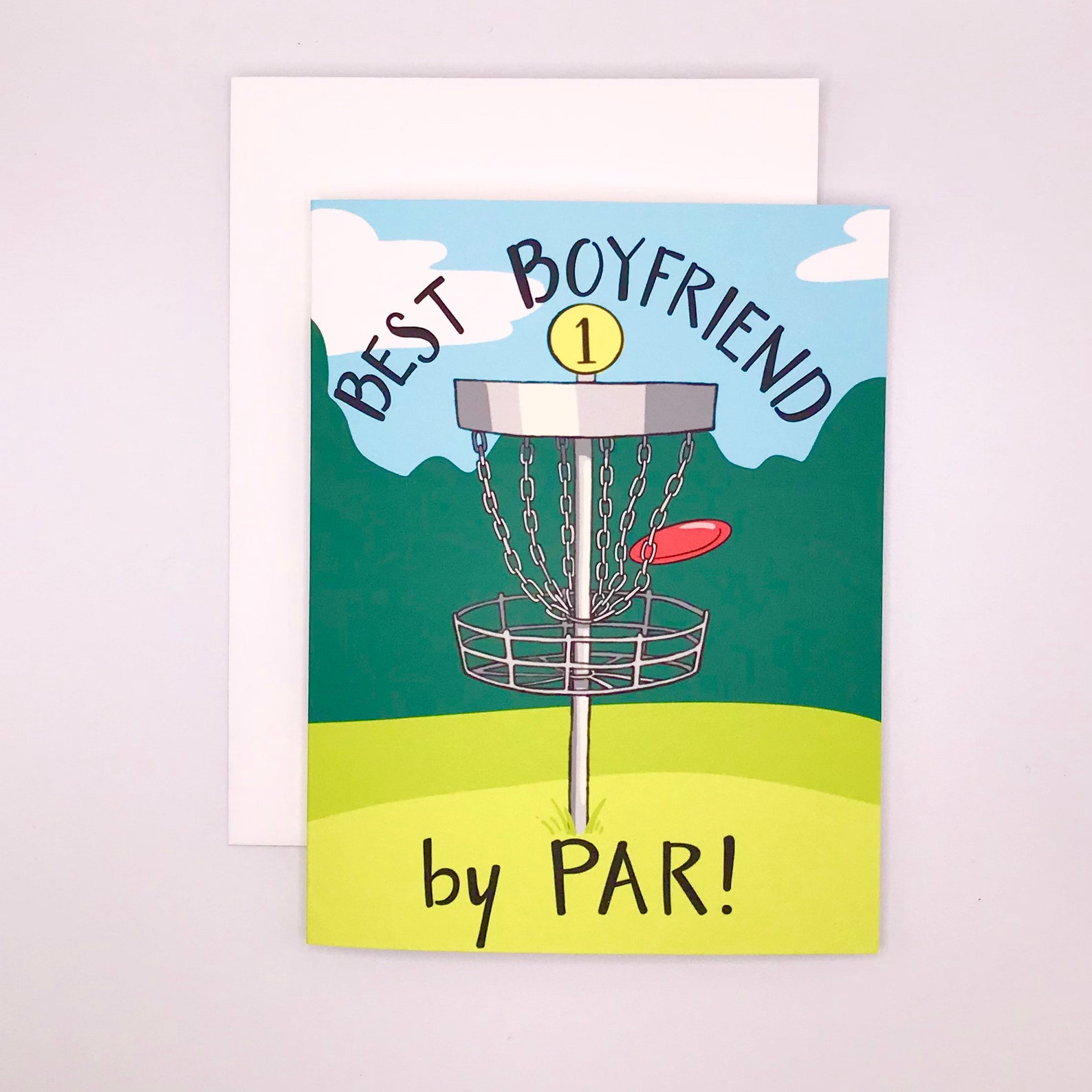 Best Boyfriend by Par Disc Golf Card for Boyfriend Frisbee - Etsy