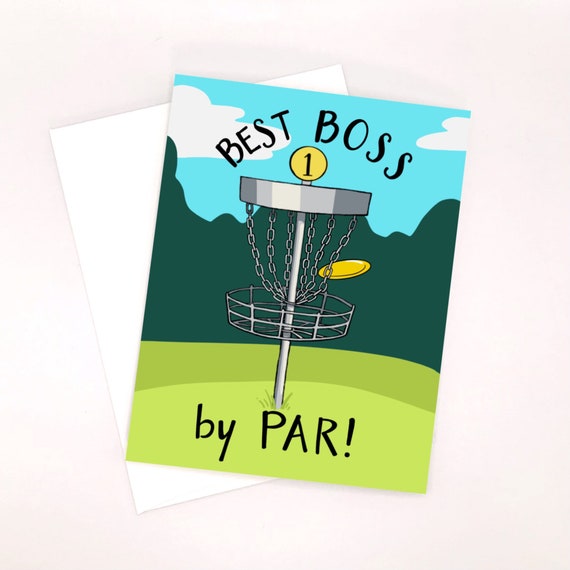 Best Boss by Par Funny Card for Boss Disc Golf Card for | Etsy
