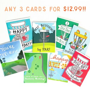 Disc Golf Birthday Card | Frisbee Golf Birthday for Her, for Him, for ...