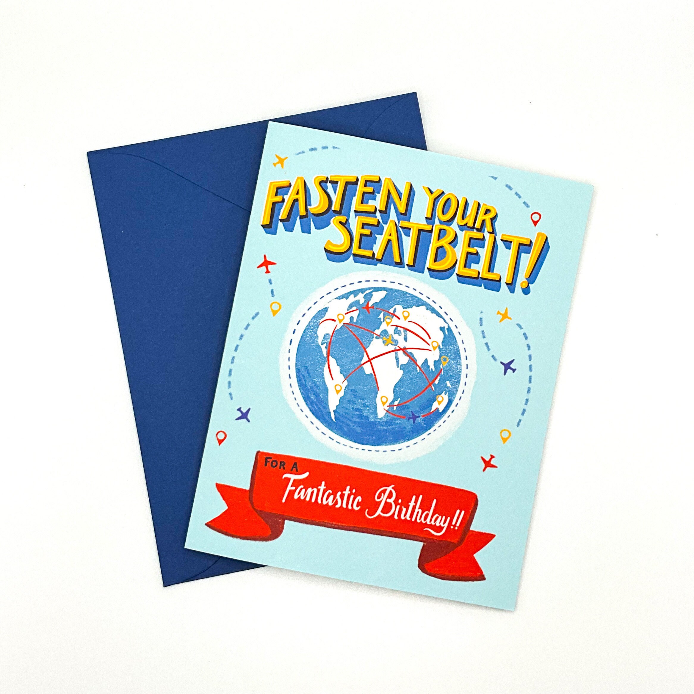 Flight Attendant Birthday Card: Hand Illustrated Air Travel Theme - Etsy