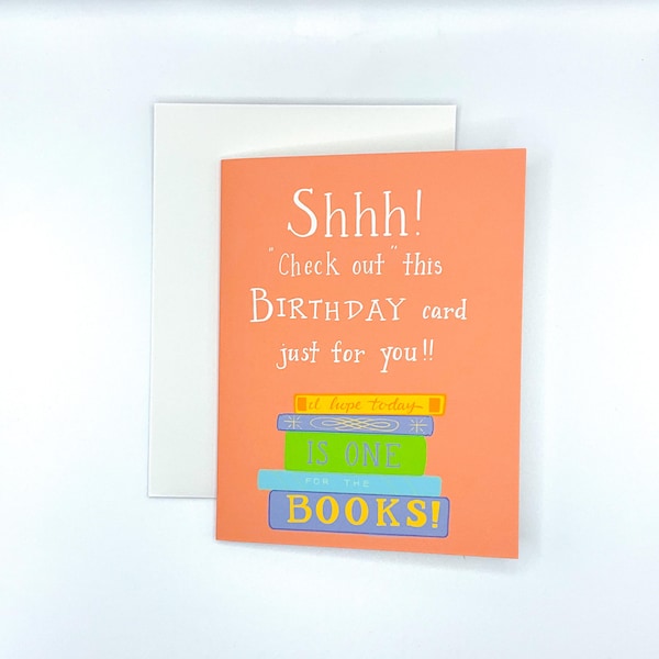 Librarian Card - Etsy