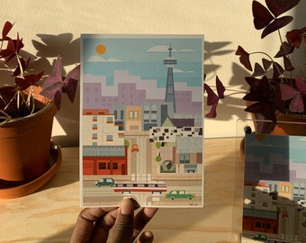 Toronto Postcard / Toronto Art / Toronto Themed Postcards / - Etsy