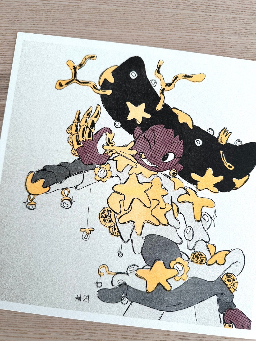 Star Girl (B) - Riso Print - Etsy