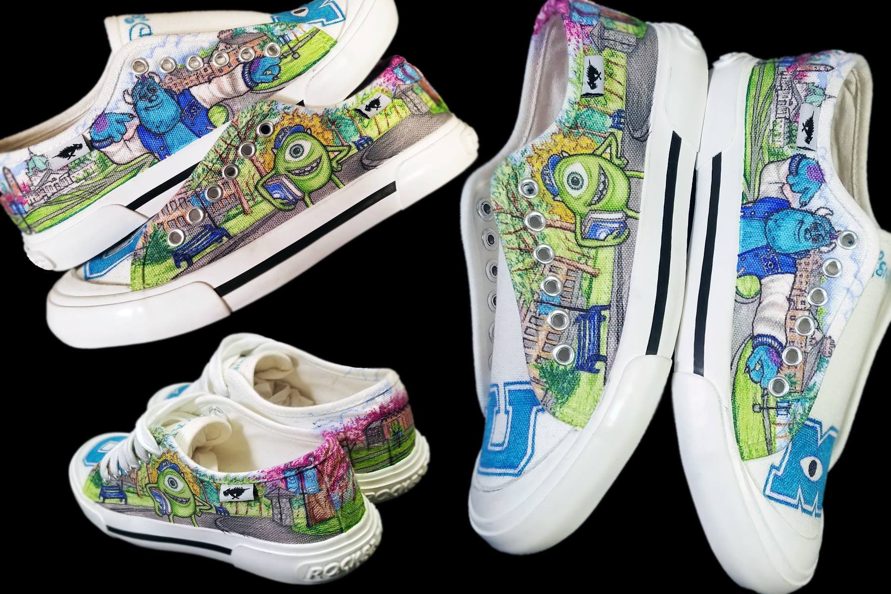 Hand Drawn, Custom Shoes, Custom Art, Handmade, Sharpie Ink, Unique ...