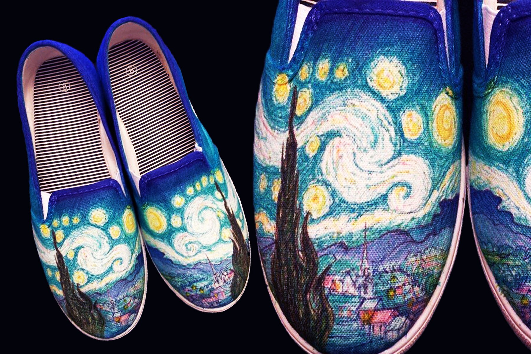 Hand Drawn, Custom Shoes, Custom Art, Handmade, Sharpie Ink, Unique ...