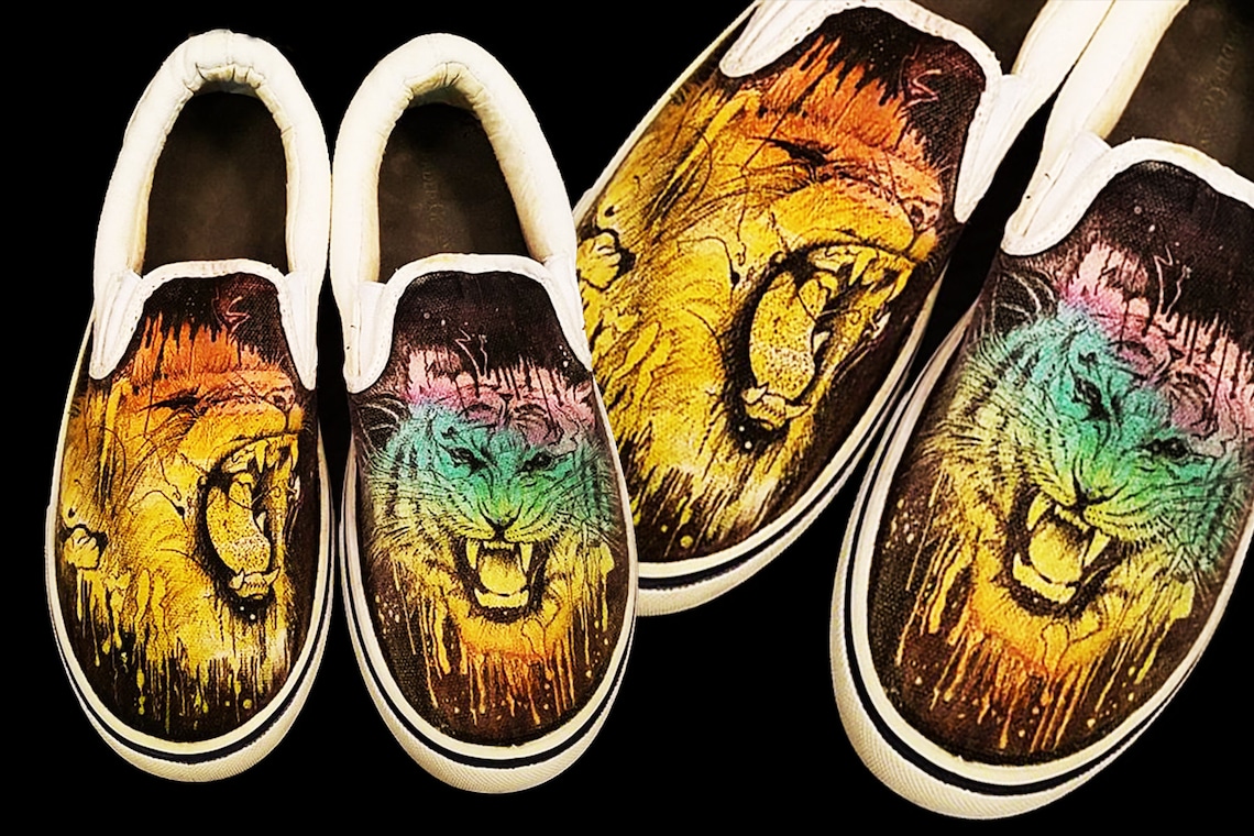 Hand Drawn, Custom Shoes, Custom Art, Handmade, Sharpie Ink, Unique ...