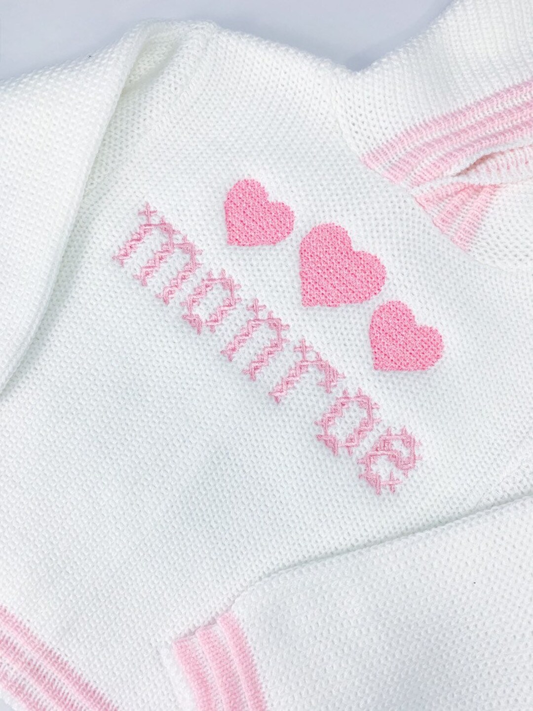 Monogram Girls Valentine Sweater, Girls Pink Knit Sweater, Girls ...