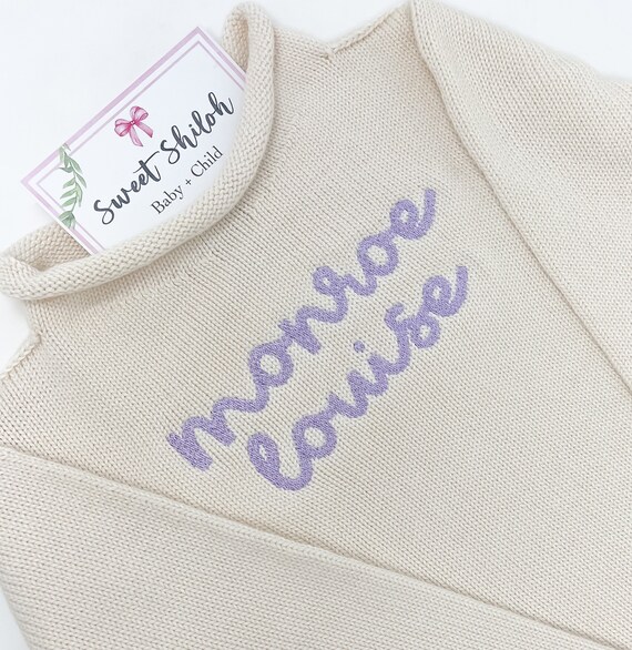 Monogram Name Sweater Girls Monogram Sweater Girls Fall - Etsy