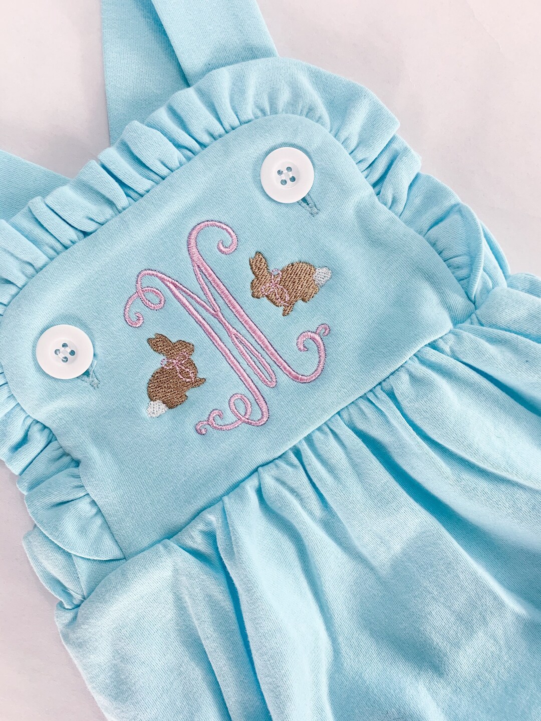 Girls Easter Romper, Easter Bunny Sunsuit, Baby Easter Bubble, Baby ...
