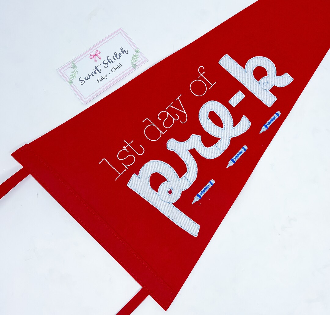Back to School Pennant, Pre-k School Pennant, First Day of School ...