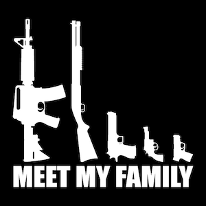 Gun Family Decal - Meet My Family 7.6x8 Vinyl Decal - Etsy