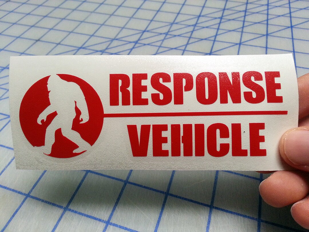 Sasquatch Response Vehicle Decal.. Bigfoot Response Vehicle Decal ...