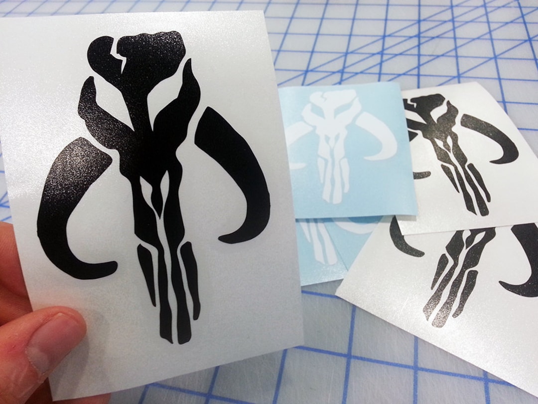 Mandalorian Skull Decal.. Boba Fett Decal.. Mandalorian Vinyl Decal ...