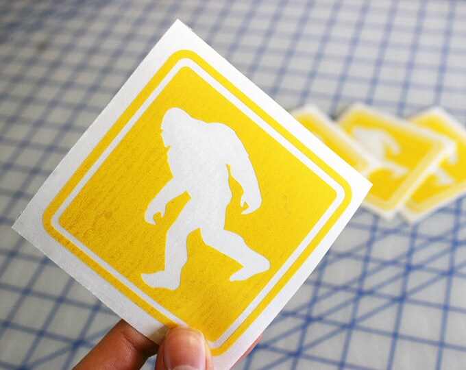 Bigfoot Crossing Decal.. Sasquatch Crossing Decal.. Bigfoot Sign Decal ...