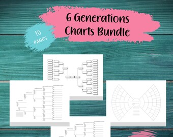 6 Generation Family Tree - Etsy