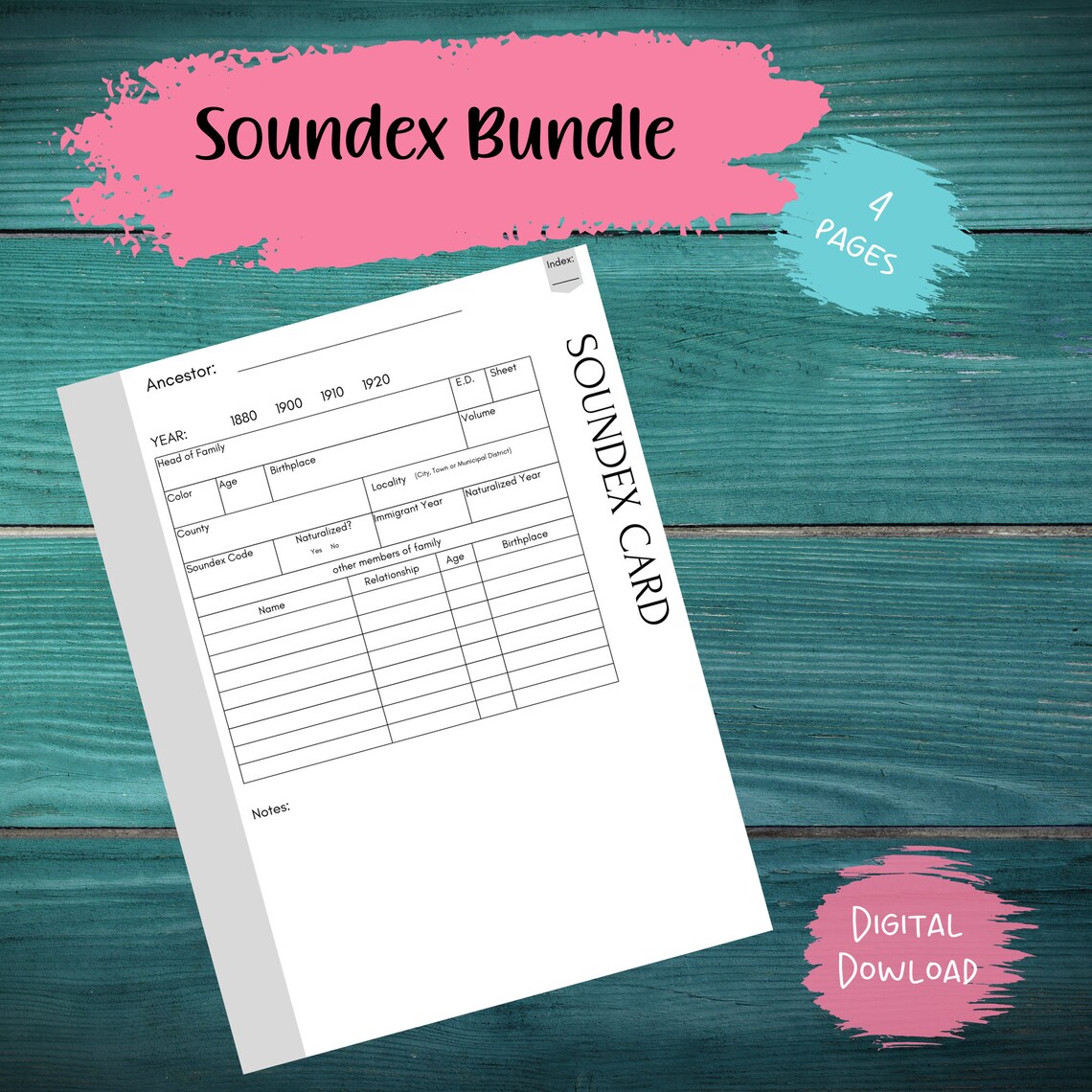 Genealogy Soundex Ancestry Research Family History - Etsy