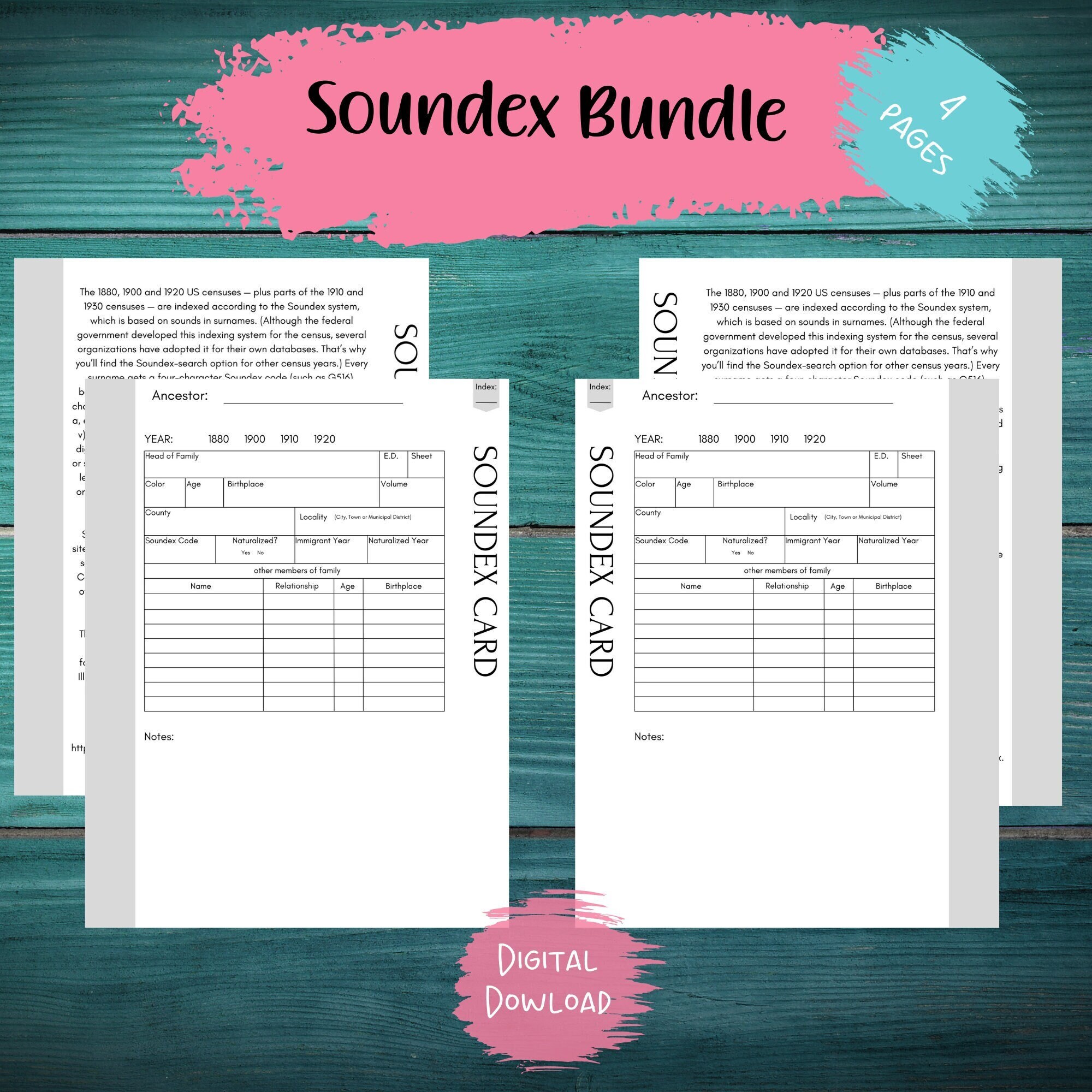 Genealogy Soundex Ancestry Research Family History - Etsy