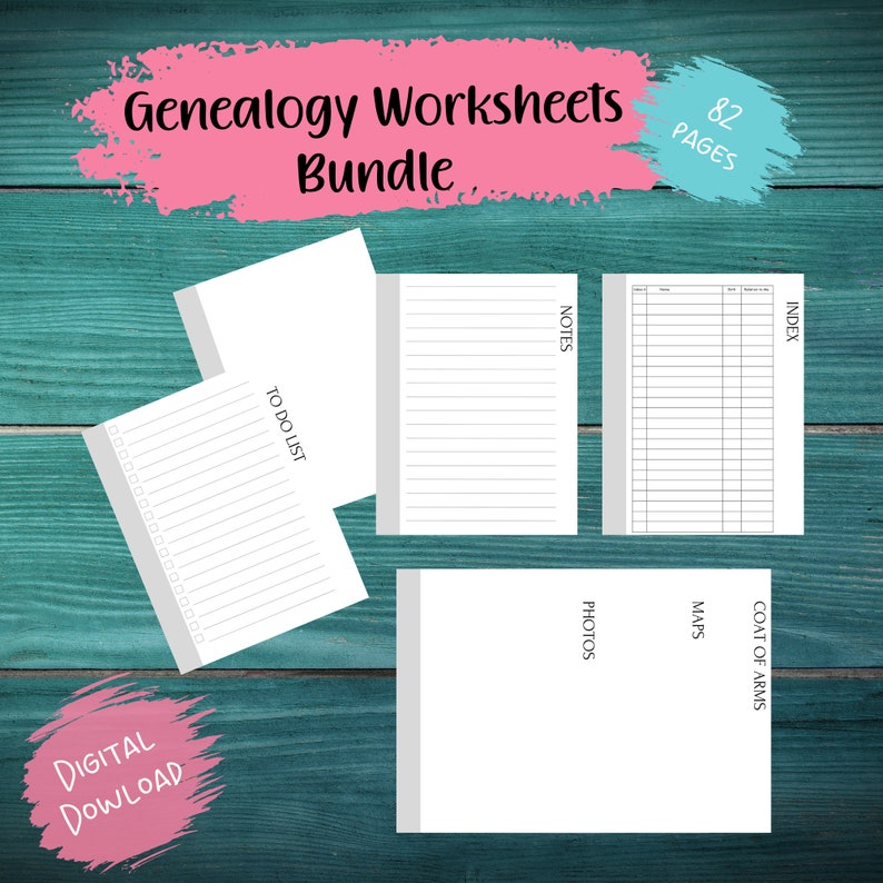 Genealogy Worksheets | Ancestry Printable | Family Research Downloads ...