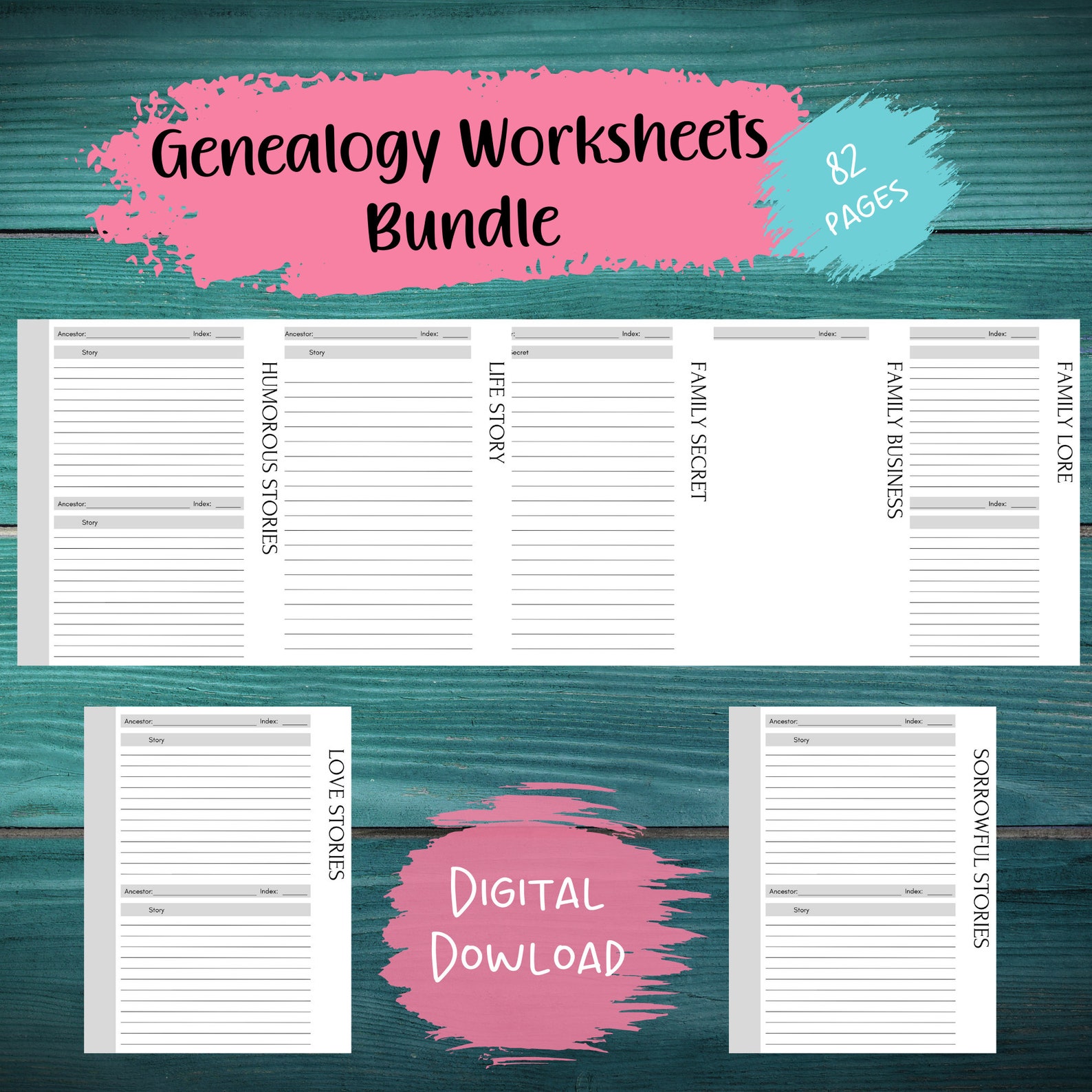 Genealogy Worksheets | Ancestry Printable | Family Research Downloads ...