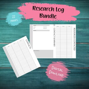 Research Logs Bundle | Family Research | Genealogy Planners | Ancestry ...
