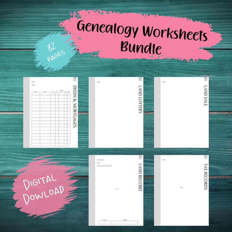 Genealogy Worksheets | Ancestry Printable | Family Research Downloads ...