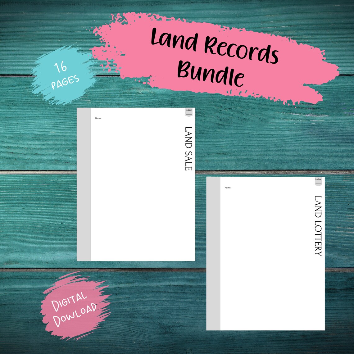 Land Records Printable Genealogy Forms Ancestry Research - Etsy