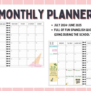 Printable Bilingual Teacher Planner for 2024 - 2025 School Year ...