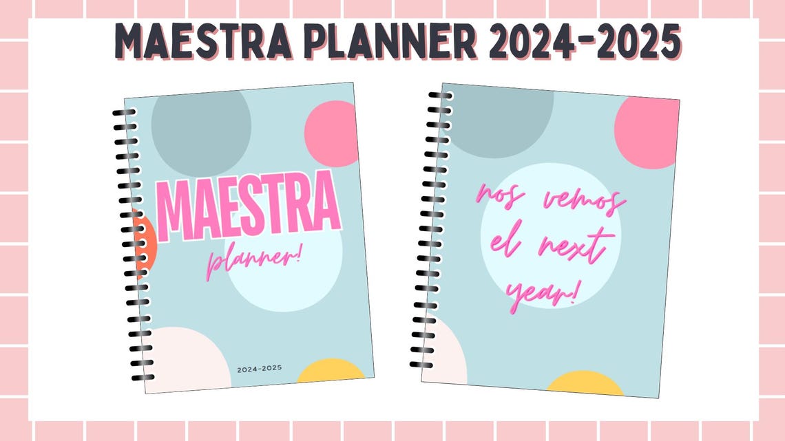 Printable Bilingual Teacher Planner for 2024 - 2025 School Year ...