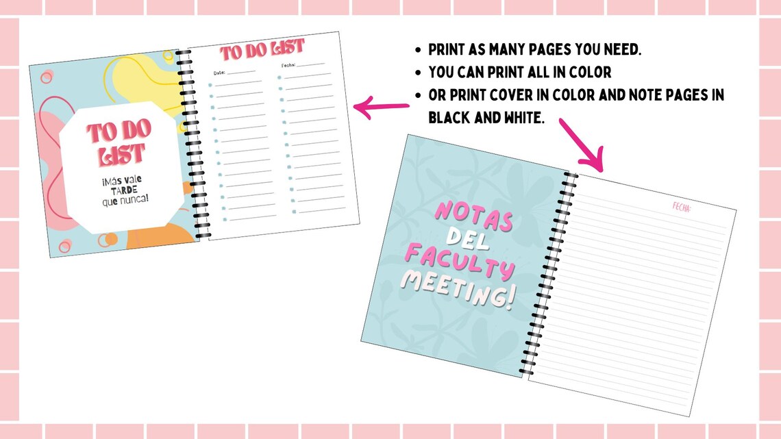 Printable Bilingual Teacher Planner for 2024 - 2025 School Year ...