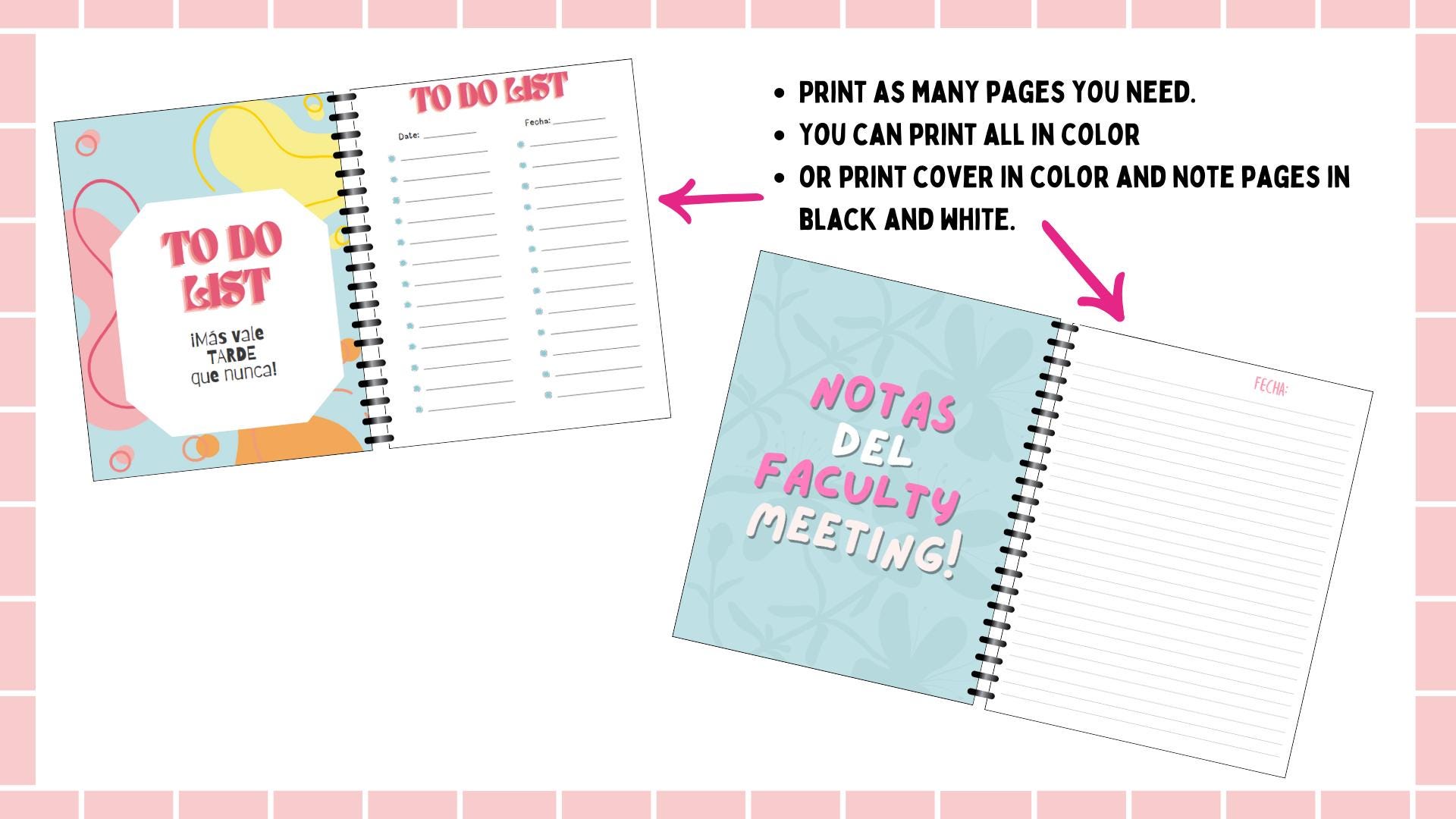 Printable Bilingual Teacher Planner for 2024 - 2025 School Year ...