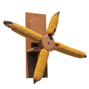 Spinning Corn Cob Squirrel Feeder With 4 Corn Spikes - Made From ...