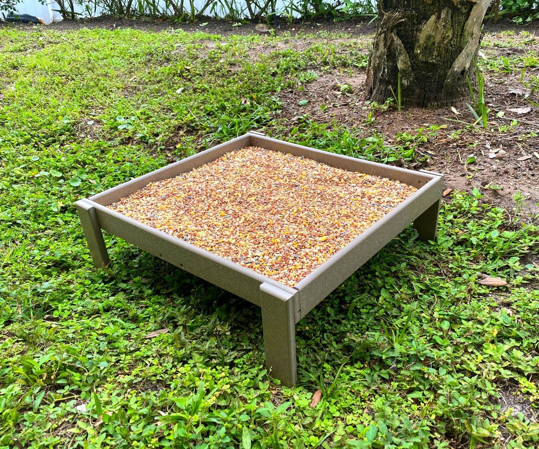 Poly Large Square Open Ground Platform Bird Feeder Tray - Made From ...