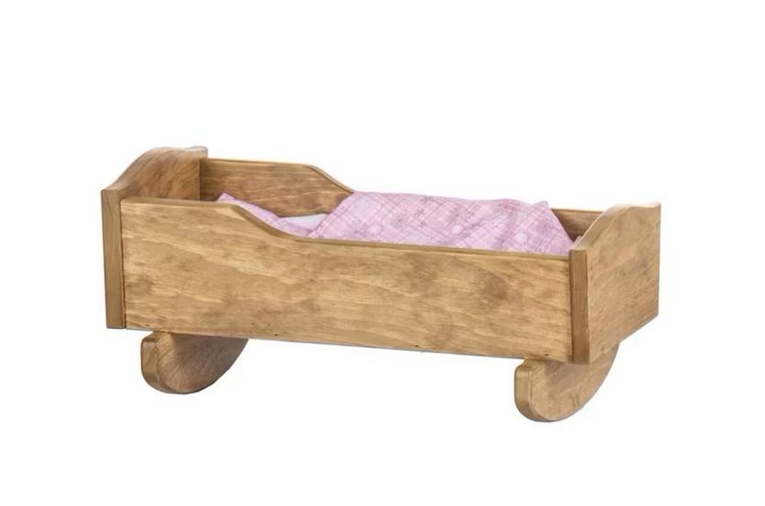 Doll Cradle Toy Solid Wood Toy; Pretend Play Toy for Dolls; Amish Made ...